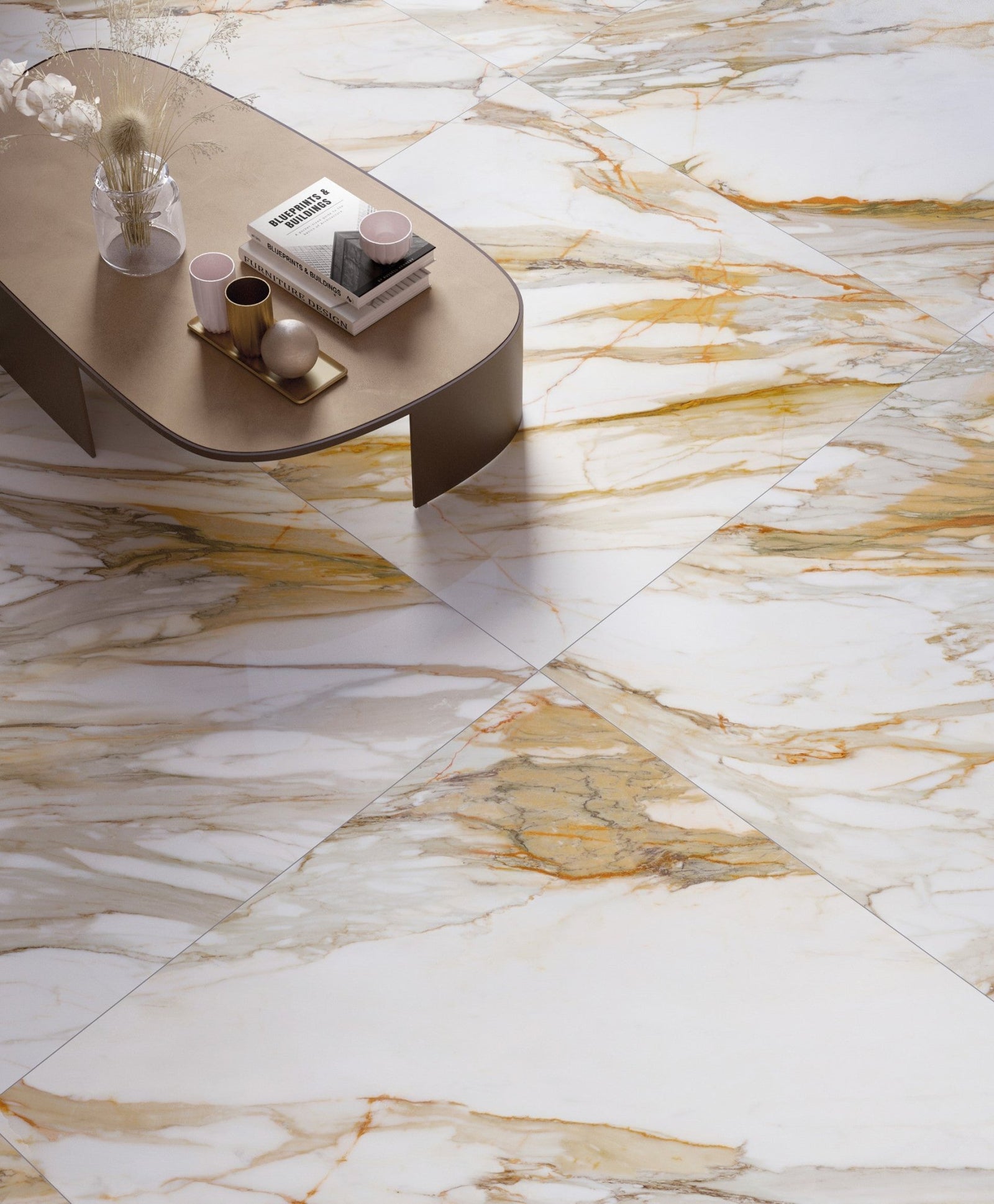 Marble Look Tile Jolie - Calacatta Vena Antica | Interni Austin