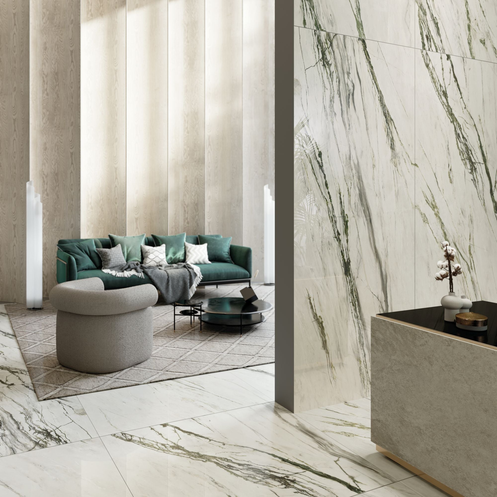 Marble Look Tile Purity Marble Elite - Green Calacatta | Interni Austi