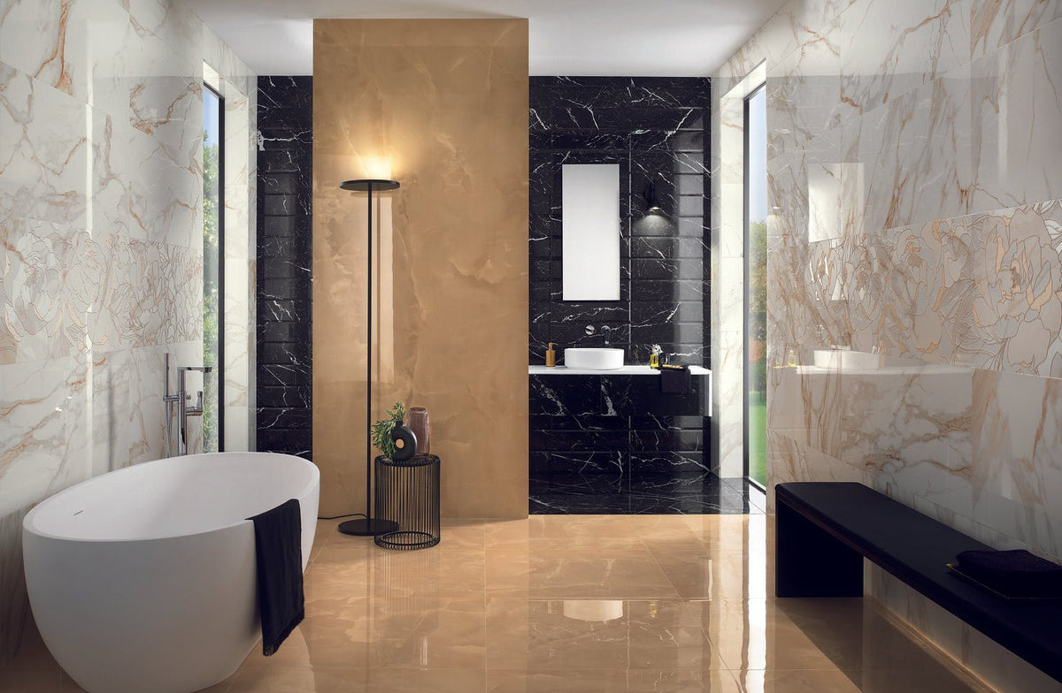 Marble Look Tile Roma Gold - Calacatta oro | Interni Austin